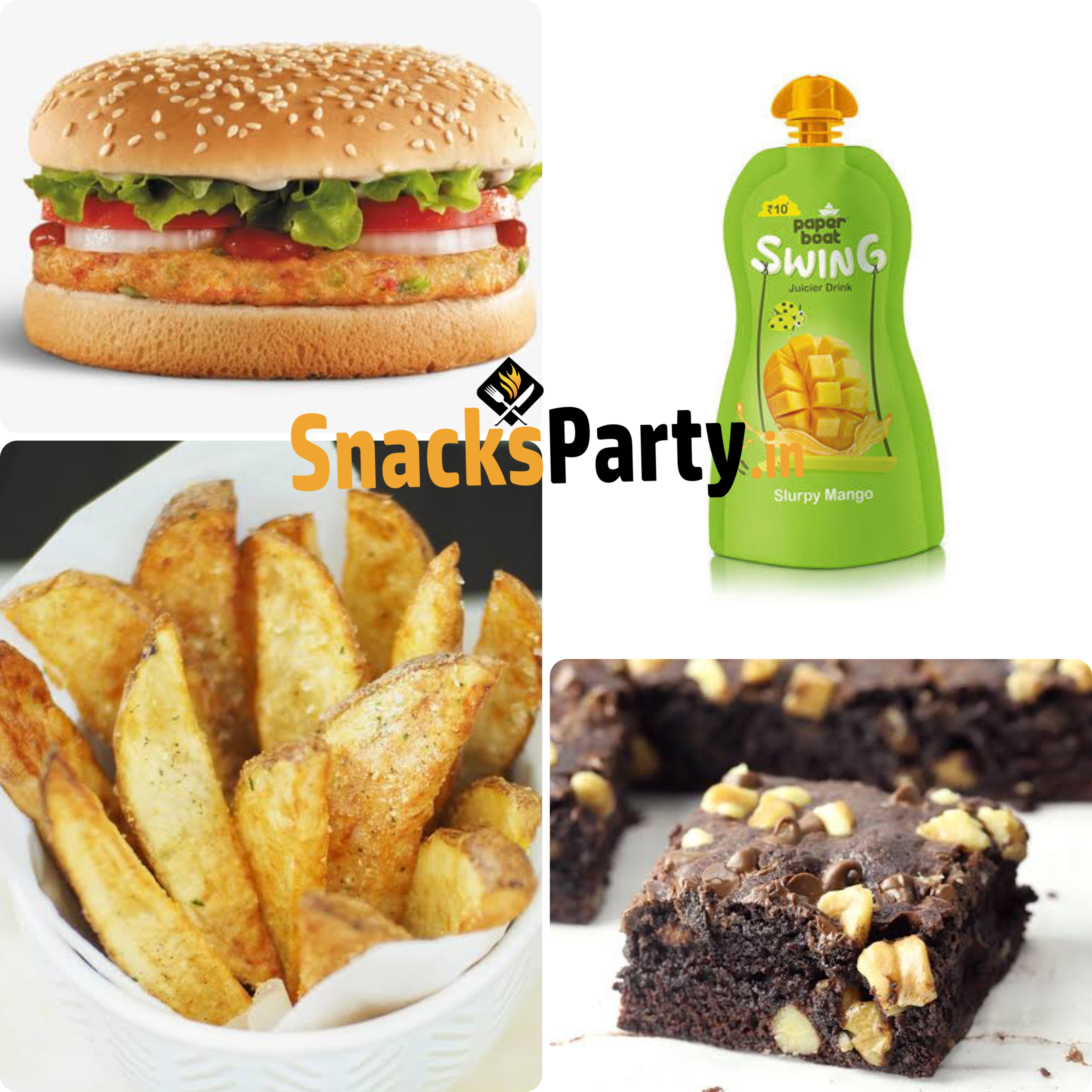 Burger, Brownie Combo