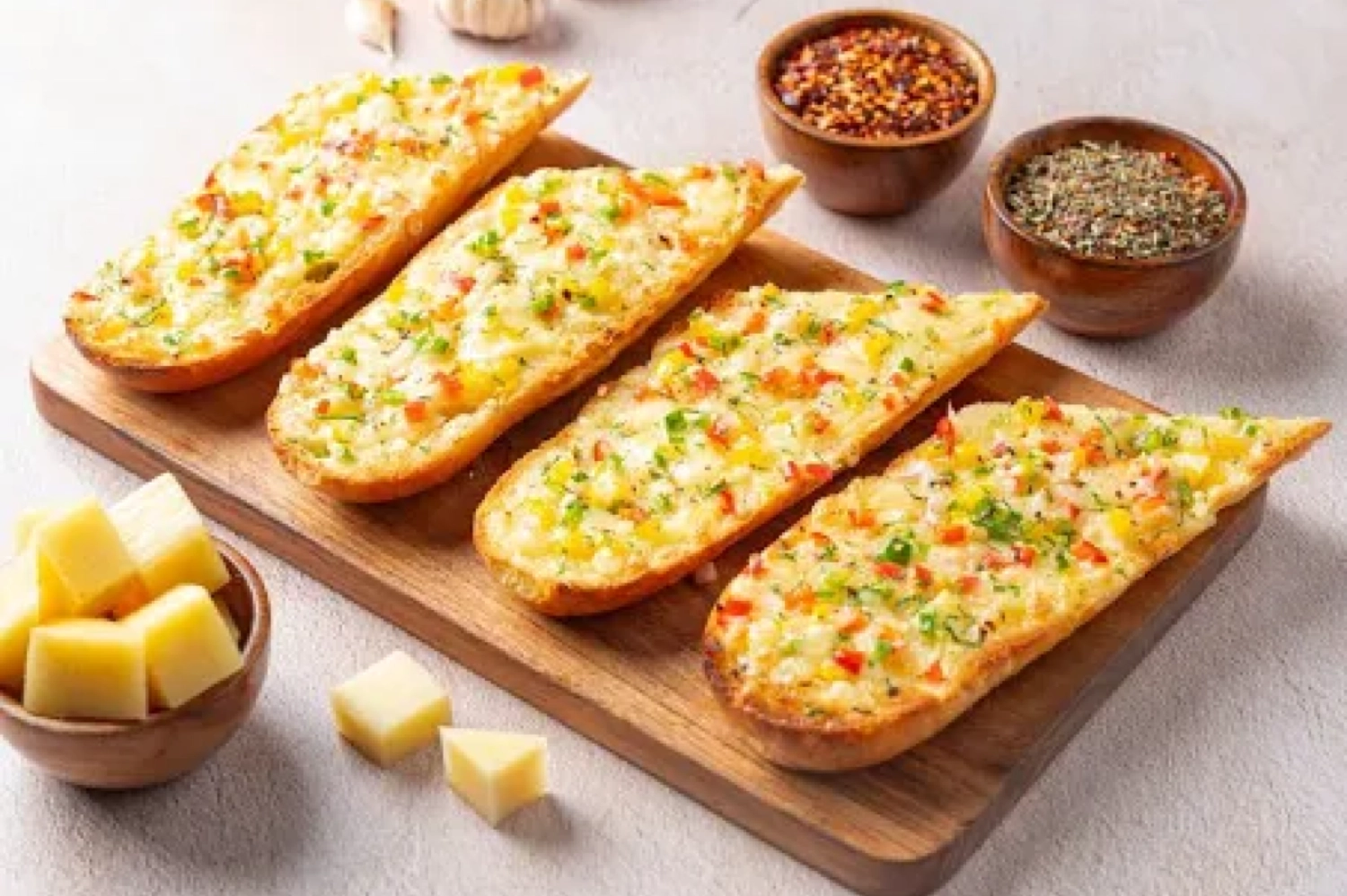 Cheese Garlic Bread with toppings- 1pc